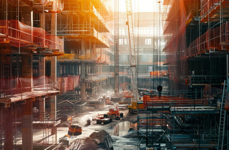 A Large Construction Project that is Under Construction Stock Image ...