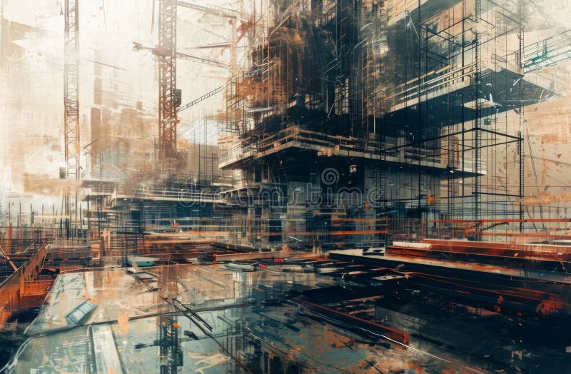 A Large Construction Project that is Under Construction Stock Image ...