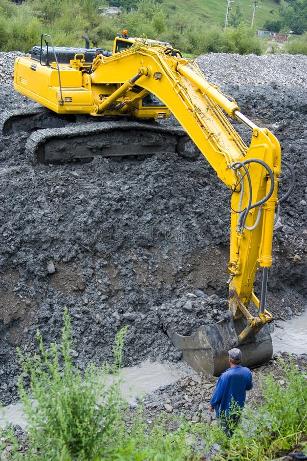 Large construction shovel stock image. Image of modern - 3842443