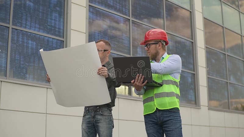 Engineer Looks at the Drawing Stock Video - Video of foreman, equipment ...