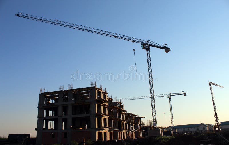 Large construction site stock image. Image of business - 124626577