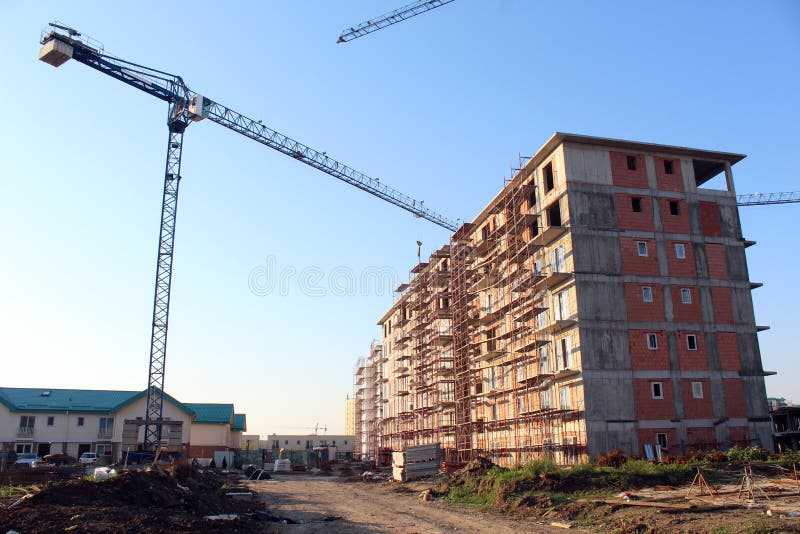 Large construction site stock photo. Image of building - 124625490