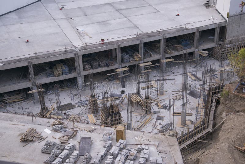 Large Construction Site, stock photo. Image of view, land - 77347720