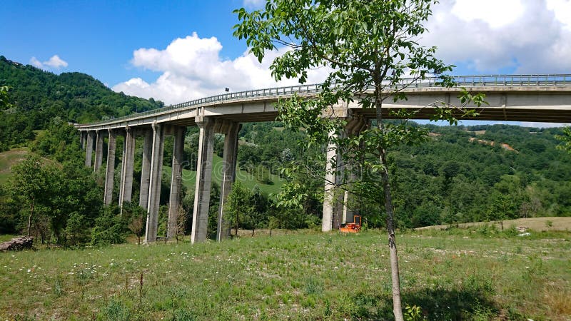 Highway Bridge Over a Valley Stock Photo - Image of highway, ambient ...