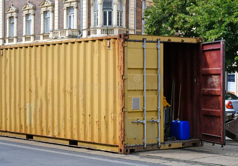 Large Container for Freight Transportation Stock Image - Image of ...