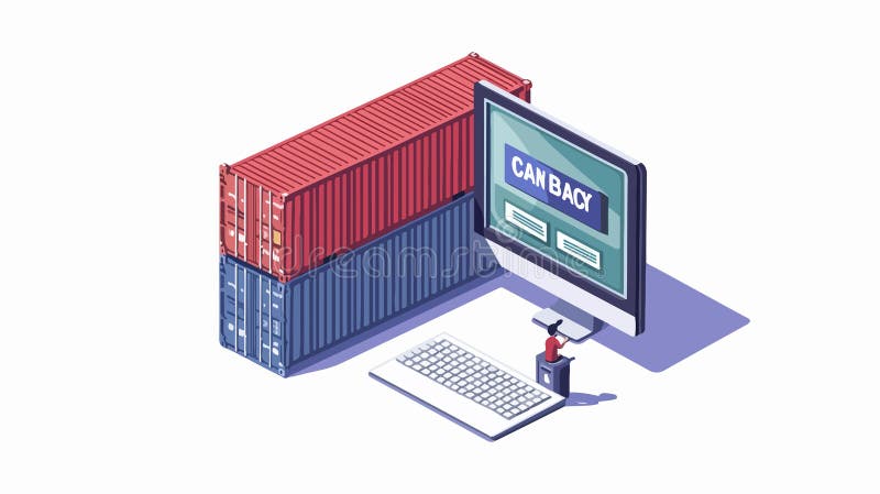 Professional Export Container Labelled Usage Concept, Logistics and ...