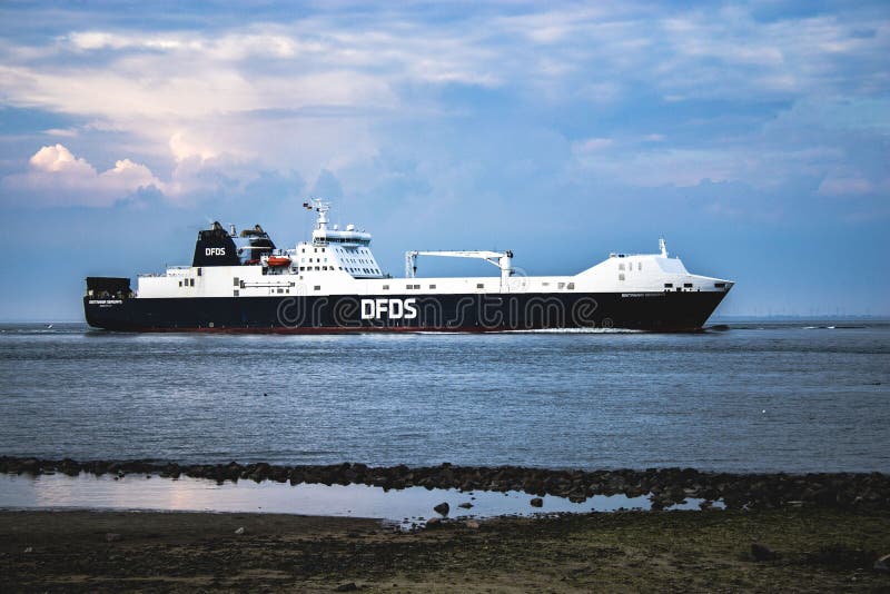 Large Container Ship in the Sea Editorial Photography - Image of view ...