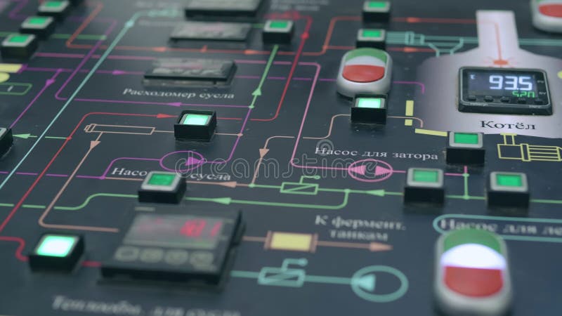 Large Control Panel in a Brewery Stock Footage - Video of attractive ...