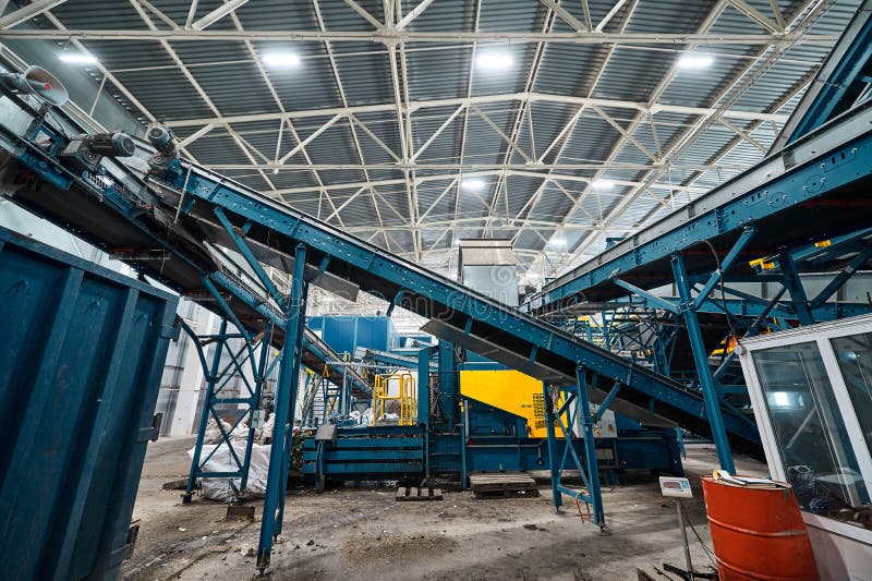 Large Conveyor Lines Plant for Sorting and Processing Household Waste ...