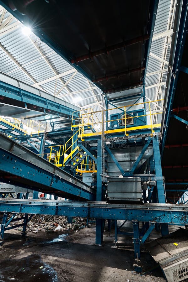 Large Conveyor Lines Plant for Sorting and Processing Household Waste ...