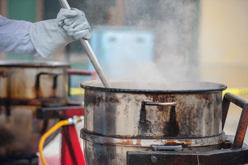 Large Cooking Pot for Large Quantities Stock Photo - Image of ...