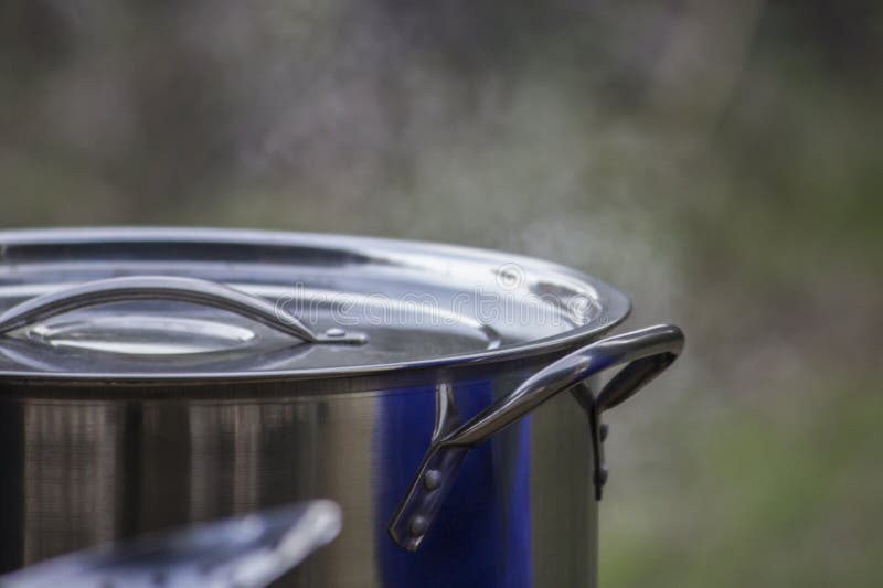 Large cooking pot stock photo. Image of steaming, serene - 69550208
