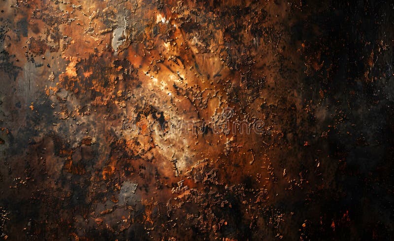 Rustic Copper Background Texture with Worn & Aged Look Stock ...
