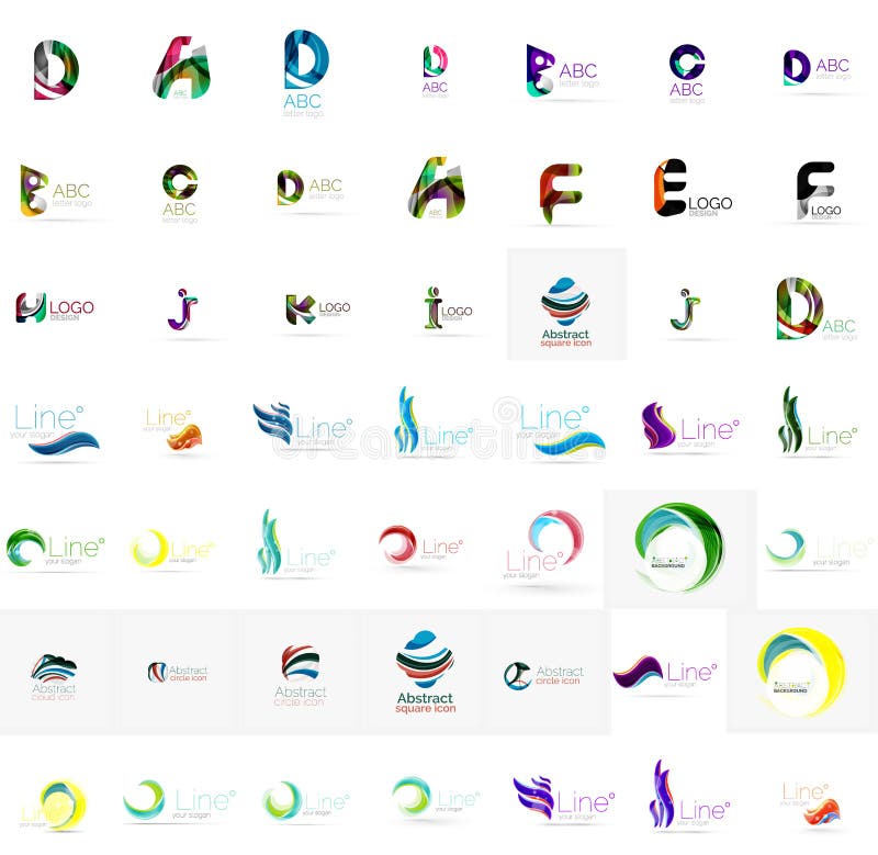 Large Corporate Company Logo Collection. Universal Stock Vector ...