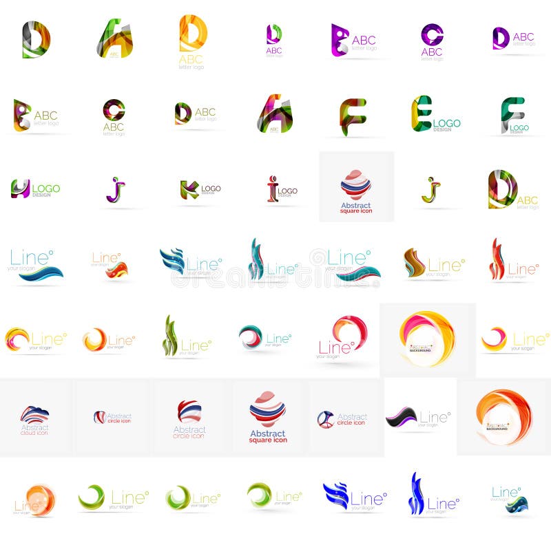 Large Corporate Company Logo Collection. Universal Stock Vector ...