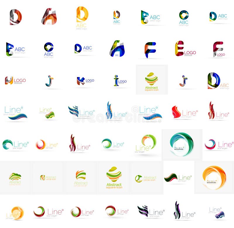 Large Corporate Company Logo Collection. Universal Stock Vector ...