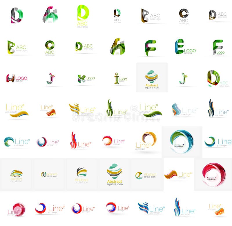 Large Corporate Company Logo Collection. Universal Stock Vector ...