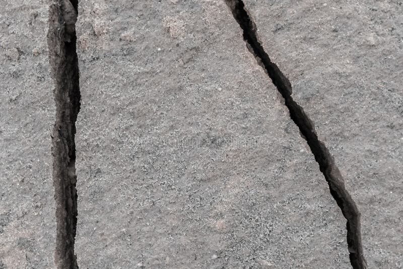 Large Crack after Earthquake on the Soil Surface of the Earth Damaged ...