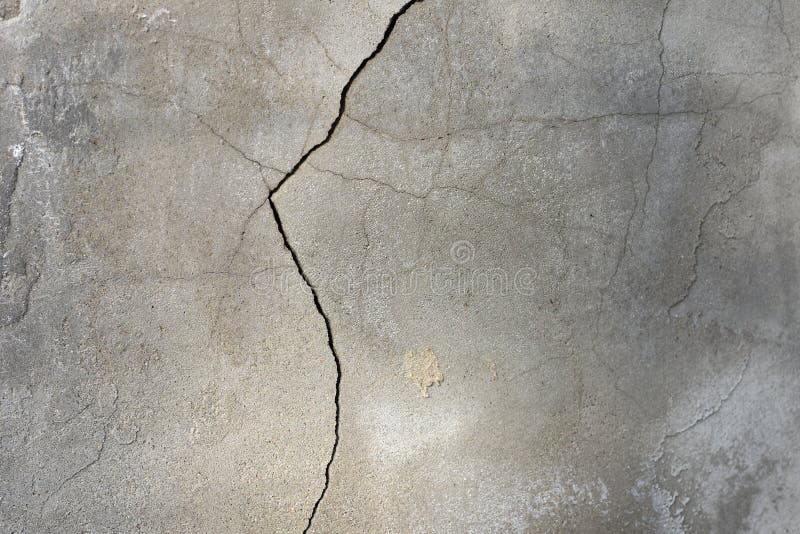 A Large Crack Formed in the Concrete Structure Stock Photo - Image of ...