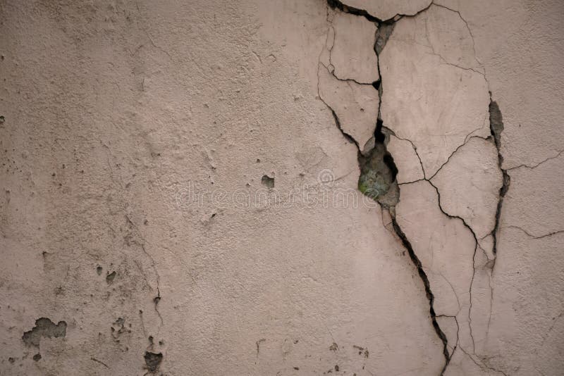 Large Crack on Side of Building after Strong Earthquake Stock Image ...
