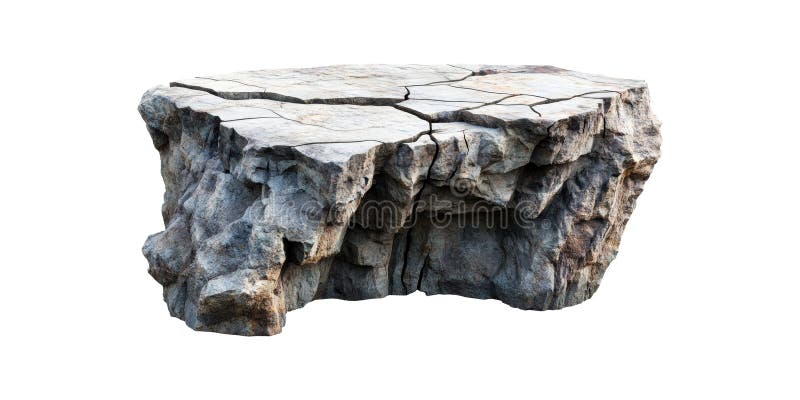 Large Cracked Rock Formation. Geological Structure and Natural Texture ...