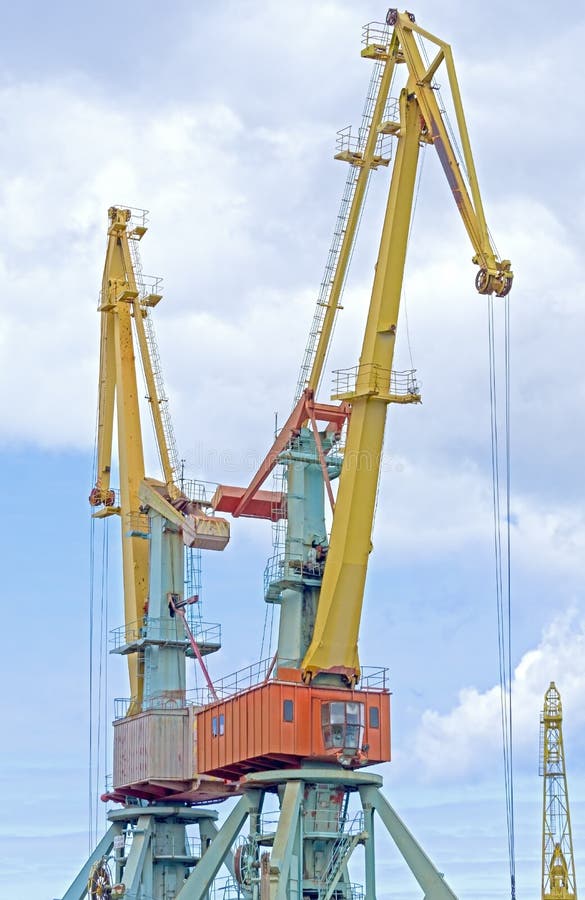 Large crane in port stock photo. Image of equipment - 144744712