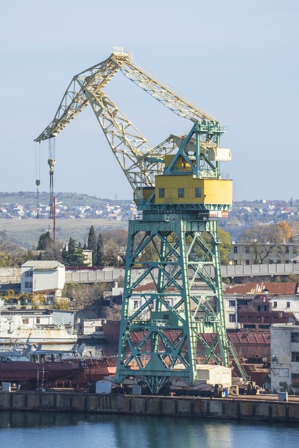 Large crane in port stock image. Image of dispatching - 35193093