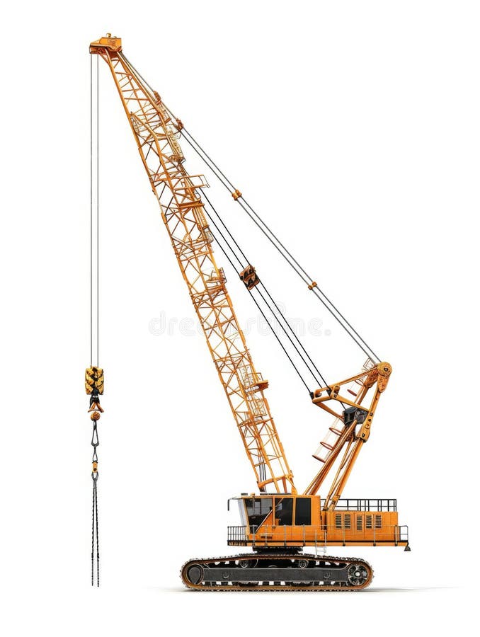 Large Crane on White Surface Stock Photo - Image of transport, heavy: 375824122