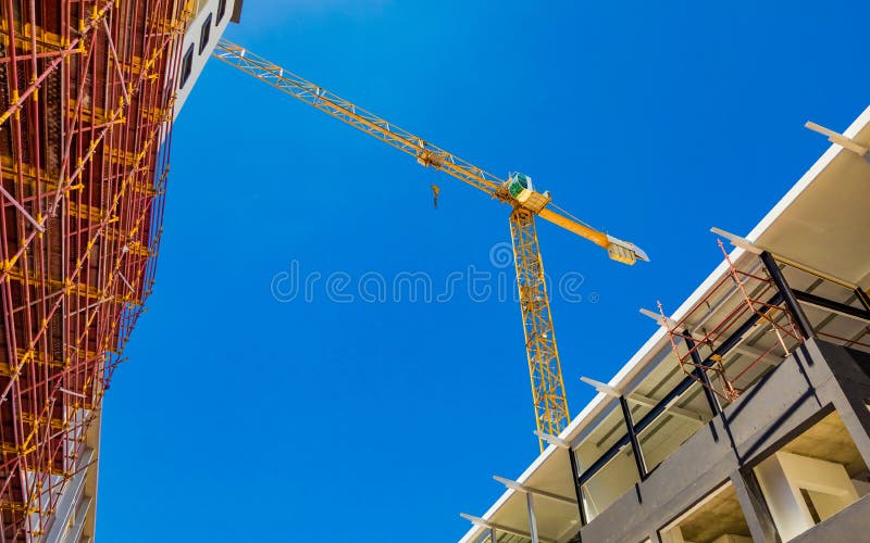 Large Crane for Working on a Building Construction Site Stock Image ...