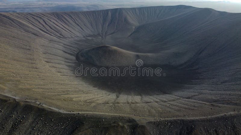 Large crater on a mountain stock image. Image of volcano - 266314499