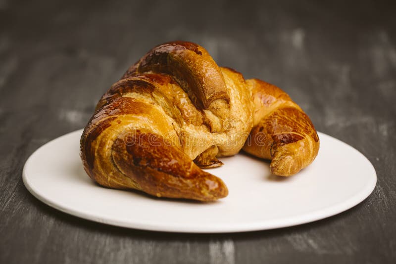 Large croissant stock photo. Image of wheat, baking, single - 99400548
