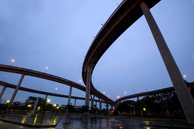 Large Crossing Highway Overhead Stock Image - Image of exit ...