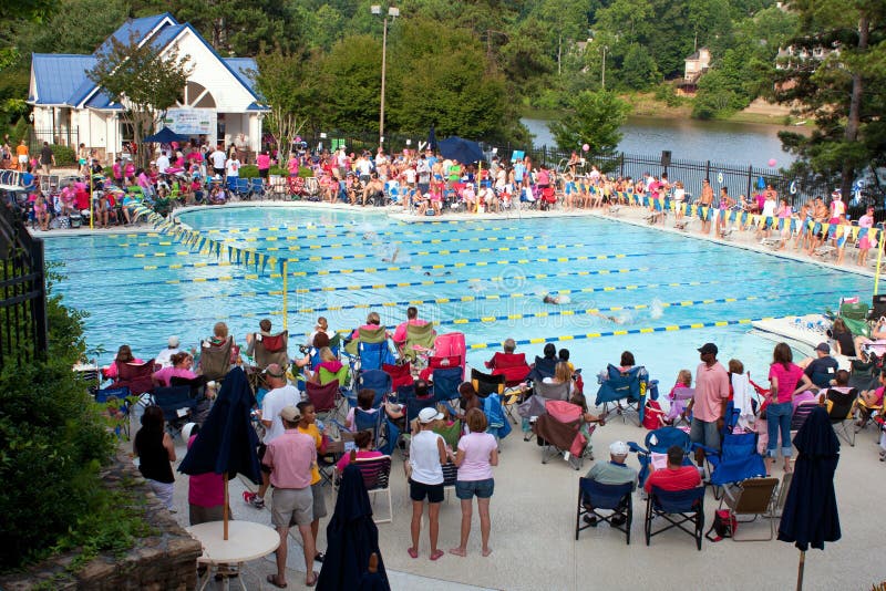 Large Crowd of Parents Watches Swim Meet Editorial Image - Image of ...