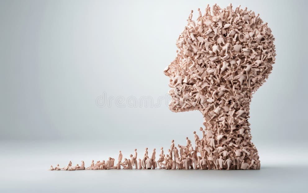 A Large Crowd of People Forms a Line, Waiting for an Event or Service ...