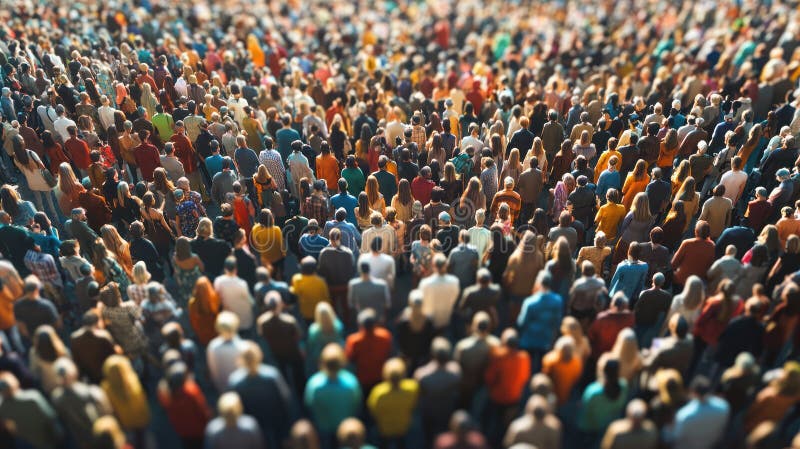A Large Crowd at a Public Event, Symbolizing a Growing Stock ...