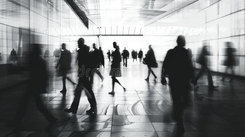 Large Crowds of People Crossing Streets during City Rush Hour. Stock ...