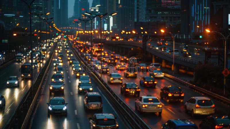 Large Crowds of People Crossing Streets during City Rush Hour. Stock ...