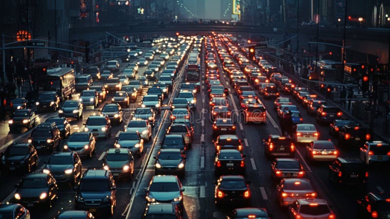Large Crowds of People Crossing Streets during City Rush Hour. Stock ...