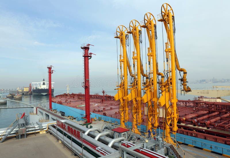 Large crude oil terminal stock image. Image of containers - 28870895