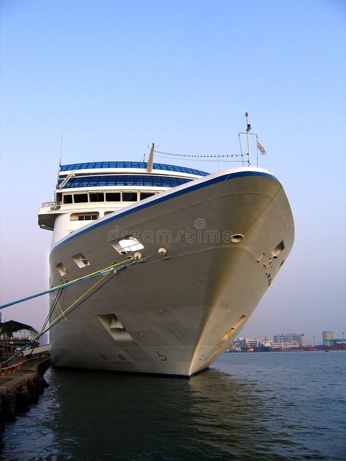 Large Cruise Ship stock image. Image of liner, dock, port - 646627