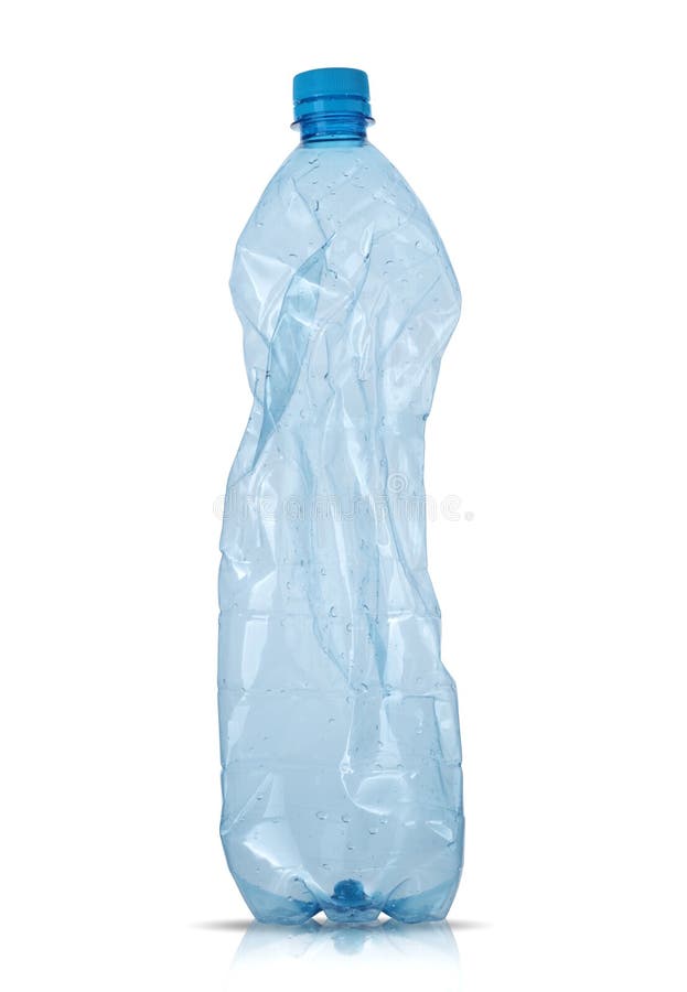 Large Crushed Plastic Bottle Stock Photo - Image of ecology, destroyed ...