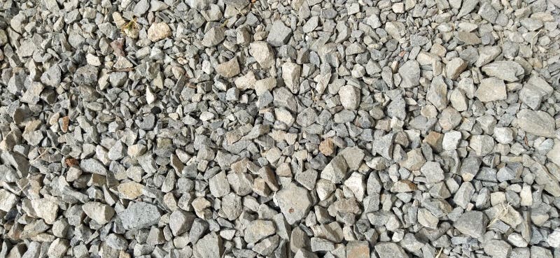 Large Crushed Stone of Light Gray Color. Small Rocks for Background ...