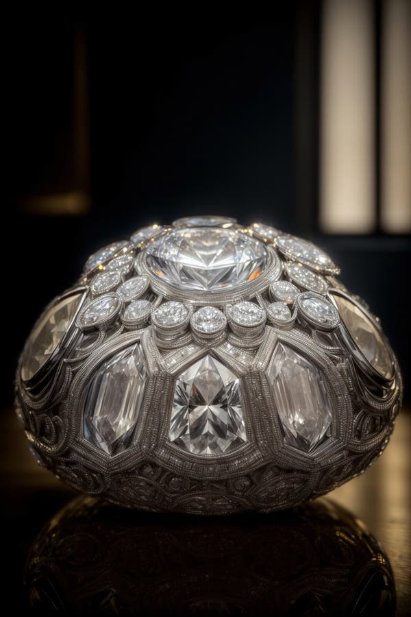 A Large Crystal Object Sitting on Top of a Table. Generative AI Stock ...