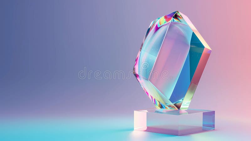 A Large Crystal Object is on a White Pedestal Generative AI ...