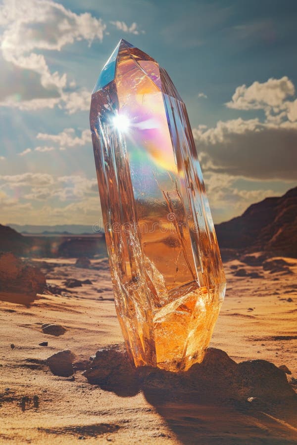 Large Crystal on Sandy Beach Stock Image - Image of large, sand: 381890613