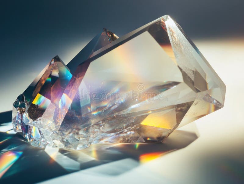 Large Crystal is Sitting on a Table Stock Image - Image of jewelry ...