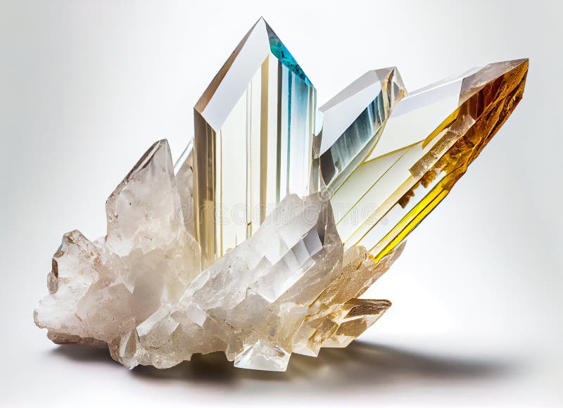 Large Crystal on a White Background. Generative AI, Generative, AI ...