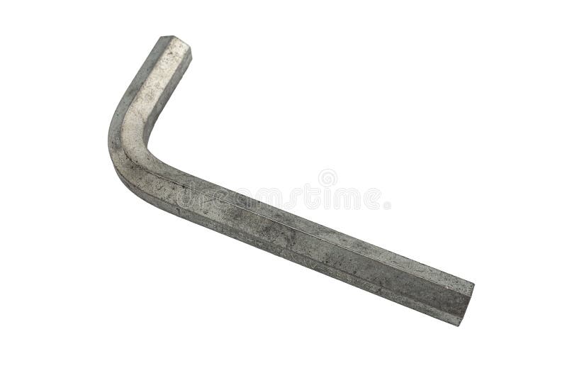 A large curved Allen key stock image. Image of service - 348165721
