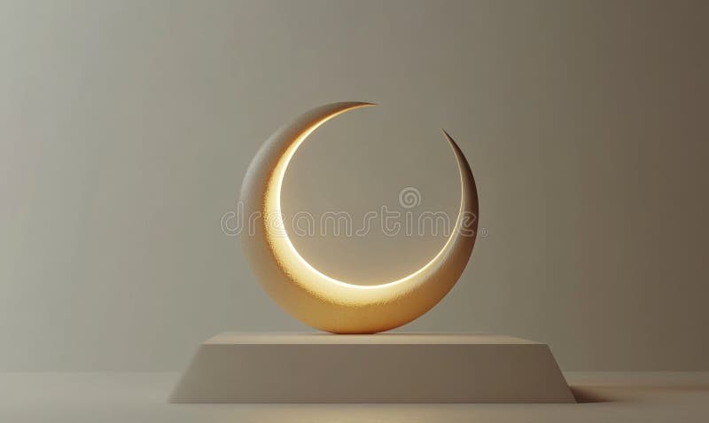 A Large, Curved Object with a Light Shining on it Stock Illustration ...