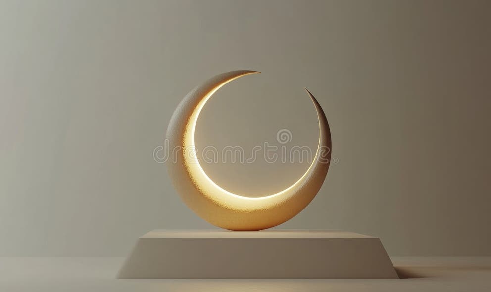 A Large, Curved Object with a Light Shining on it Stock Illustration ...